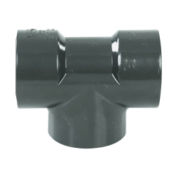 3/4" Schedule 80 Gray PVC Threaded Tee | U.S. Plastic Corp.