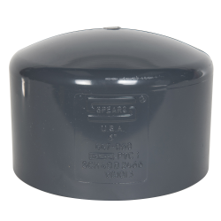 3" Schedule 80 Gray PVC Socket Cap | U.S. Plastic Corp.
