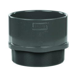 1-1/2" Schedule 40 White PVC MIPT x Socket Male Adapter | U.S. Plastic ...