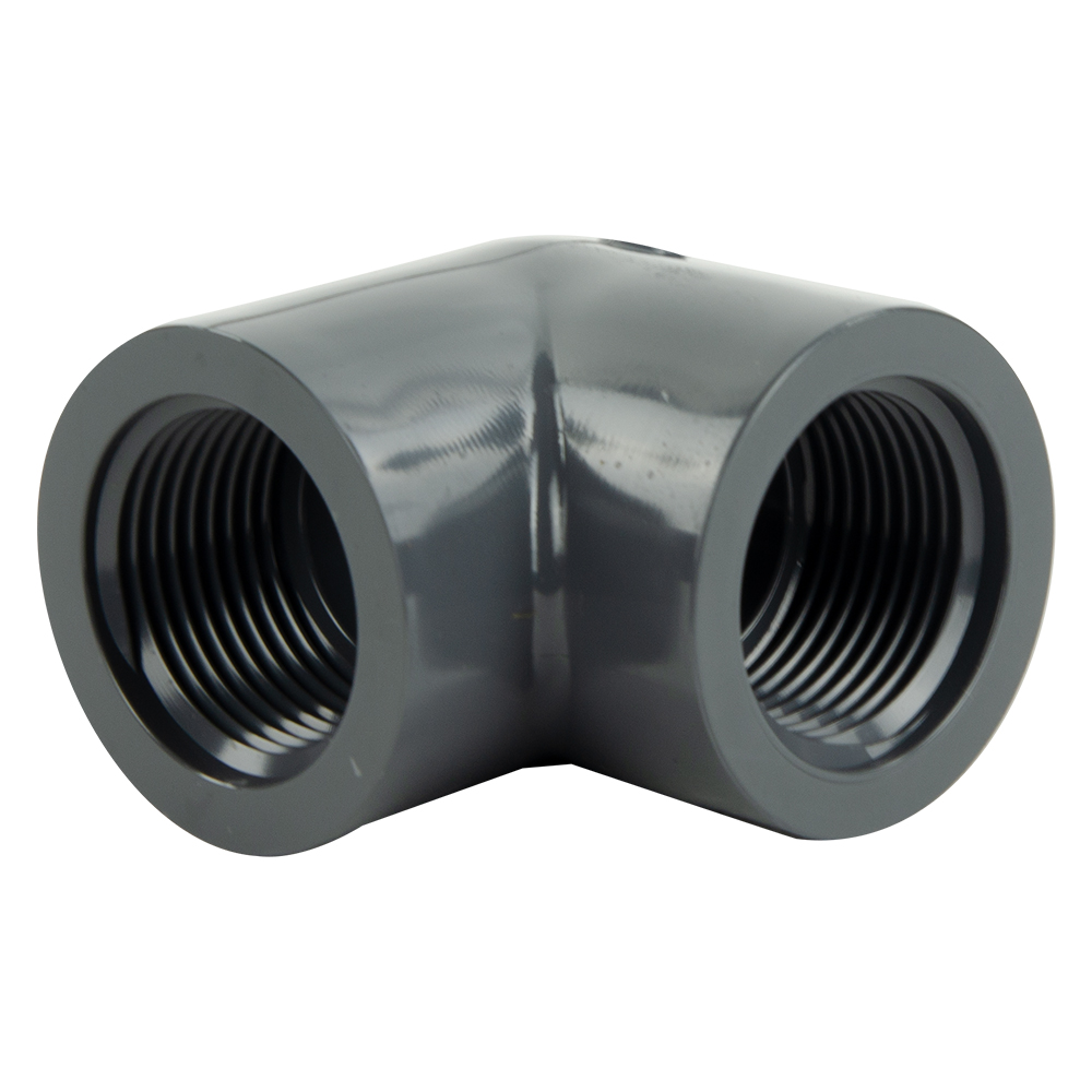 1" Schedule 80 Gray PVC Threaded 90° Elbow | U.S. Plastic Corp.