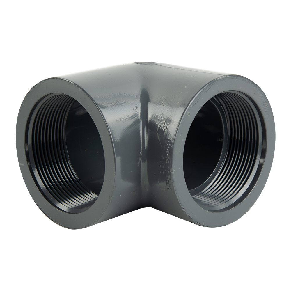 2" Schedule 80 Gray PVC Threaded 90° Elbow | U.S. Plastic Corp.