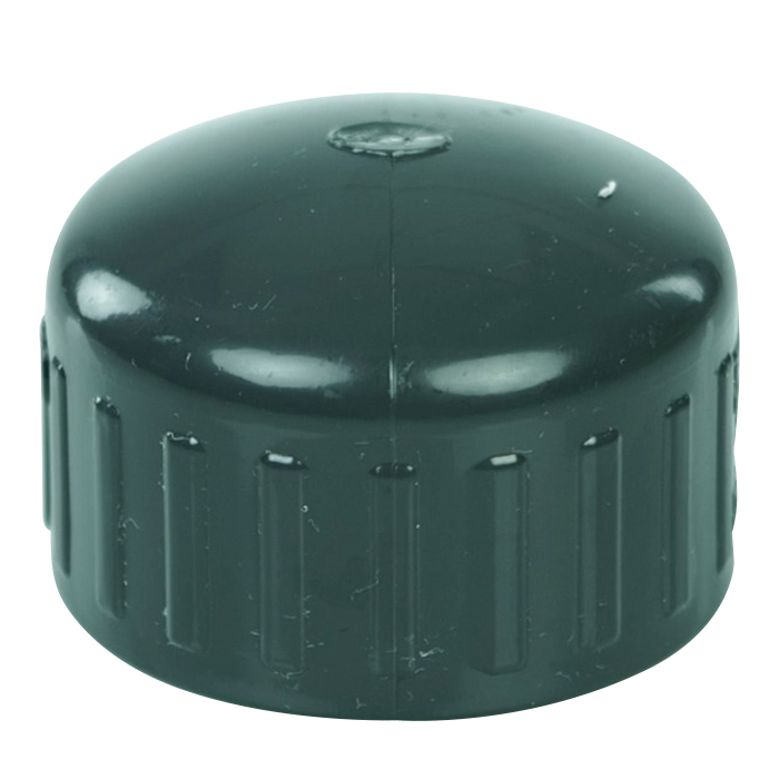 1-1/4" Schedule 80 Gray PVC Threaded Cap | U.S. Plastic Corp.