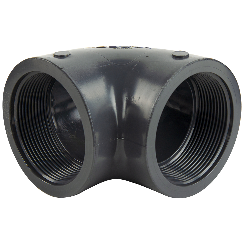 3" Schedule 80 Gray PVC Threaded 90° Elbow | U.S. Plastic Corp.