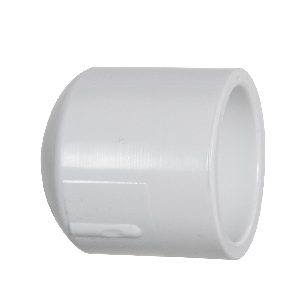 1" Schedule 40 White PVC Socket Cap | U.S. Plastic Corp.