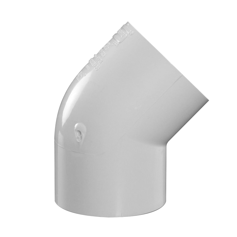 2-1/2" Schedule 40 White PVC Socket 45° Elbow | U.S. Plastic Corp.