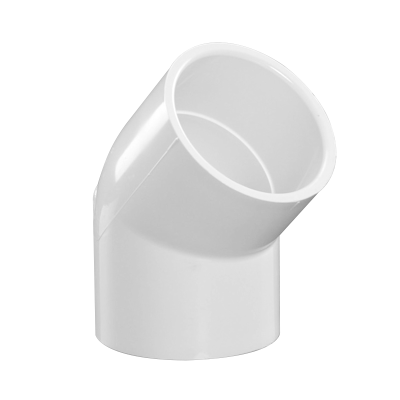 2-1/2" Schedule 40 White PVC Socket 45° Elbow | U.S. Plastic Corp.