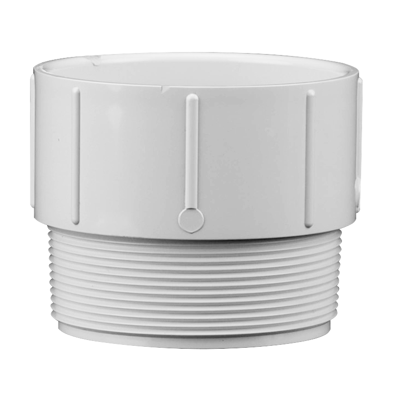 4" Schedule 40 White PVC MIPT x Socket Male Adapter | U.S. Plastic Corp.