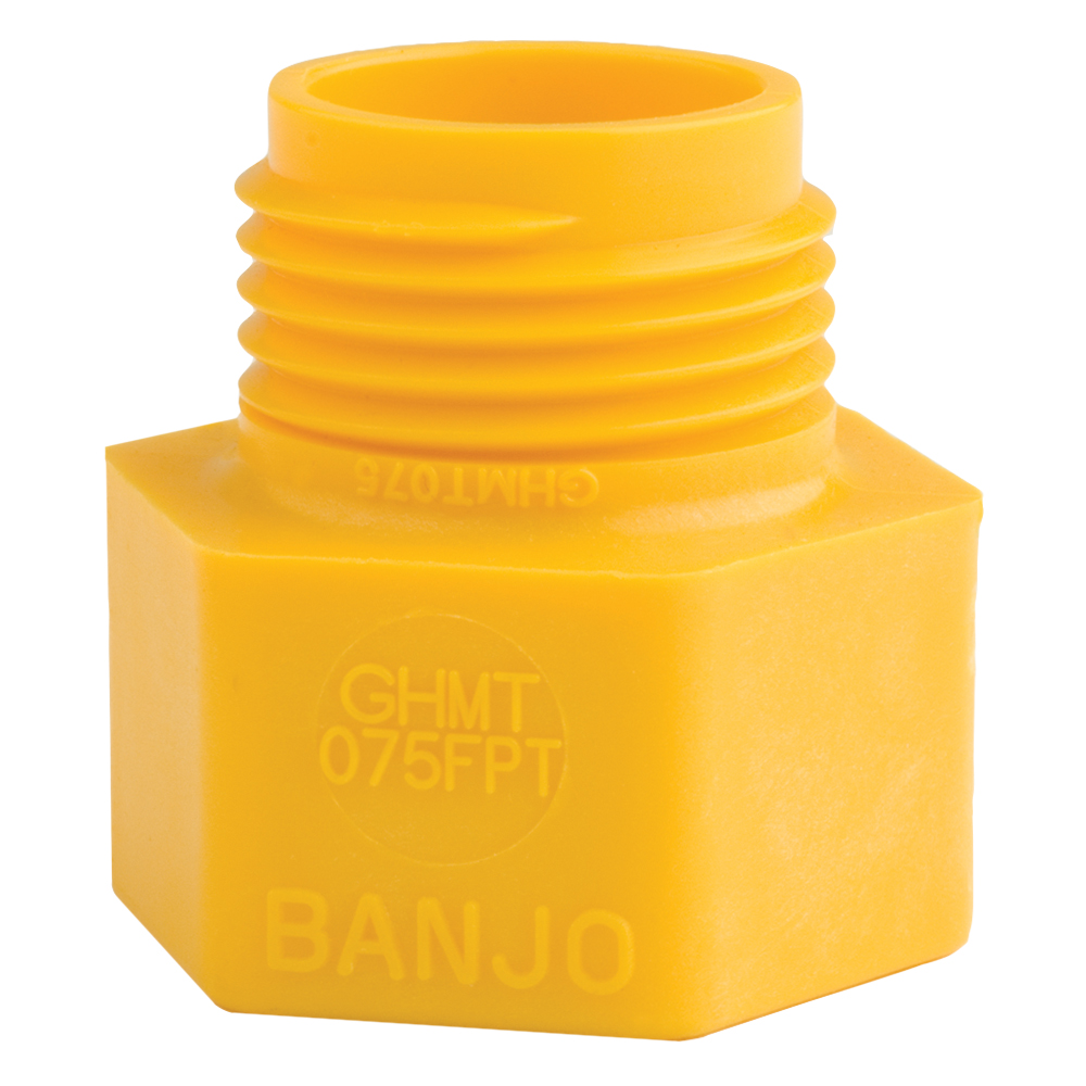 3/4" FNPT x 3/4" MGHT Fitting with PVC Gasket | U.S. Plastic Corp.