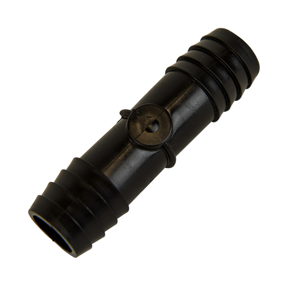 3/4" Hose ID x 3/4" Hose ID Black HDPE Connector | U.S. Plastic Corp.