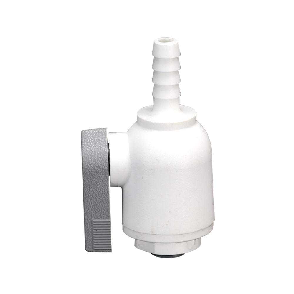 1/4" OD Tube x 1/4" Hose Barb Polypropylene Ball Valve | U.S. Plastic Corp.