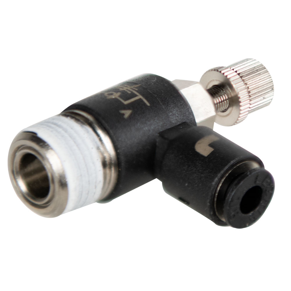 1/8" Tube x 1/8" MNPT Mini Flow Control - Meter Out | U.S. Plastic Corp.