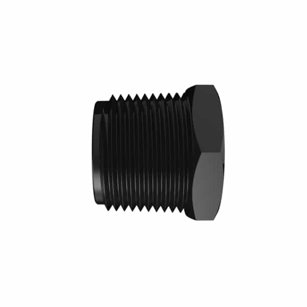 1" NPT Black Nylon Threaded Plug | U.S. Plastic Corp.