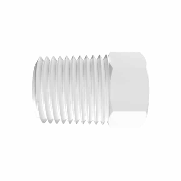 1/4" NPT Natural Polypropylene Threaded Plug | U.S. Plastic Corp.