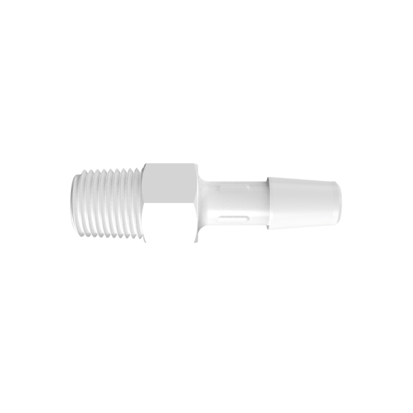 1/4" Tube ID x 1/8" NPT Natural Polypropylene Threaded Adapter | U.S ...