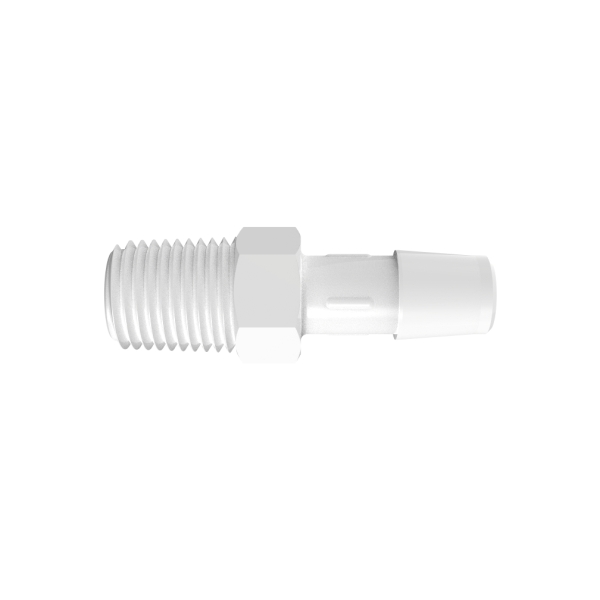 3/8" Tube ID x 1/4" NPT Natural Polypropylene Threaded Adapter | U.S ...