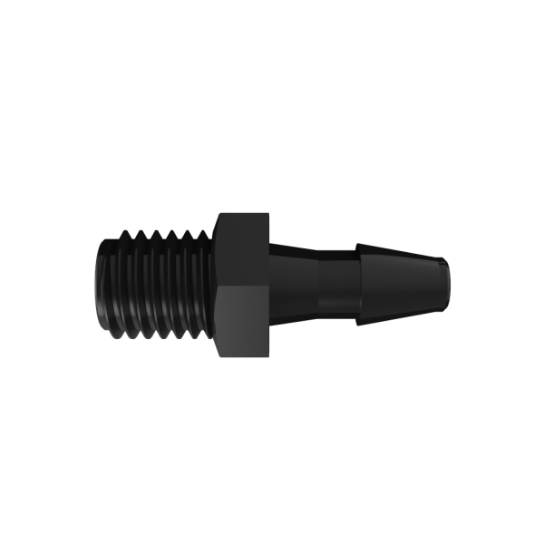 1/8" Tube ID x 1/4-28 UNF Thread Black Nylon Threaded Adapter | U.S ...