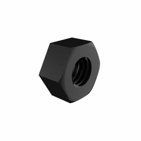 Black Nylon Hex Nut for Panel Mount Adapters | U.S. Plastic Corp.