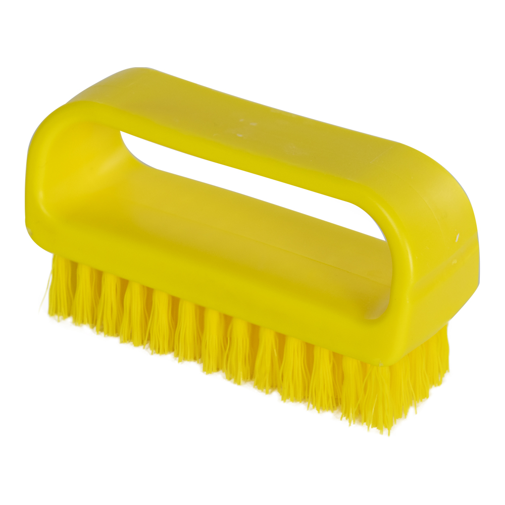 ColorCore Yellow 4" Medium Nail Brush | U.S. Plastic Corp.