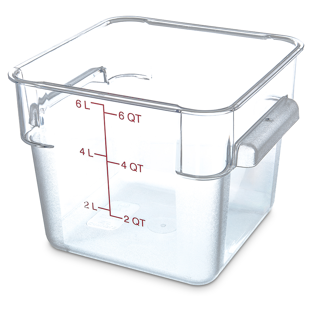 6 Quart Polycarbonate Space-Saver Storage Stor-Plus™ Container (Lid ...