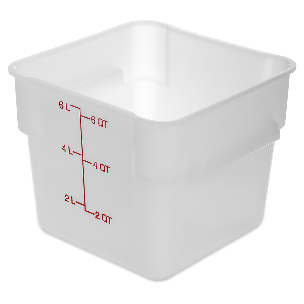 6 Quart Polyethylene Space-Saver Storage Stor-Plus™ Container (Lid Sold ...