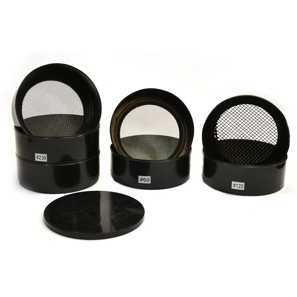 Set of 6 Stainless Steel Mesh Plastic Testing Sieve | U.S. Plastic Corp.