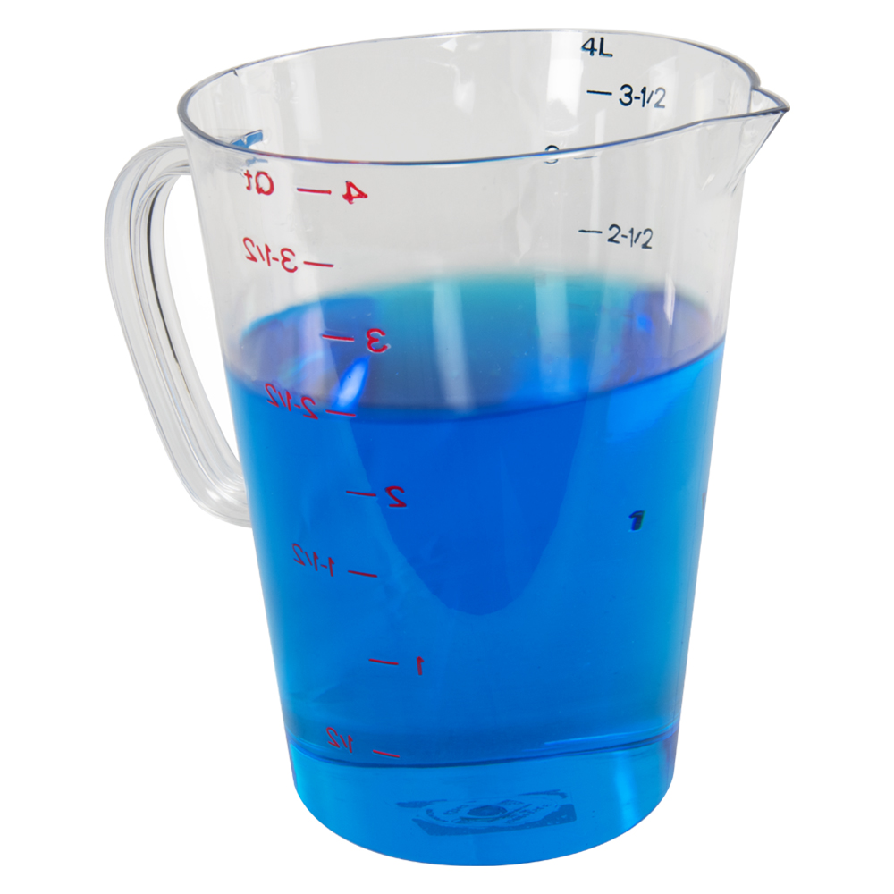 1 Gallon Clear Commercial Measuring Cup | U.S. Plastic Corp.