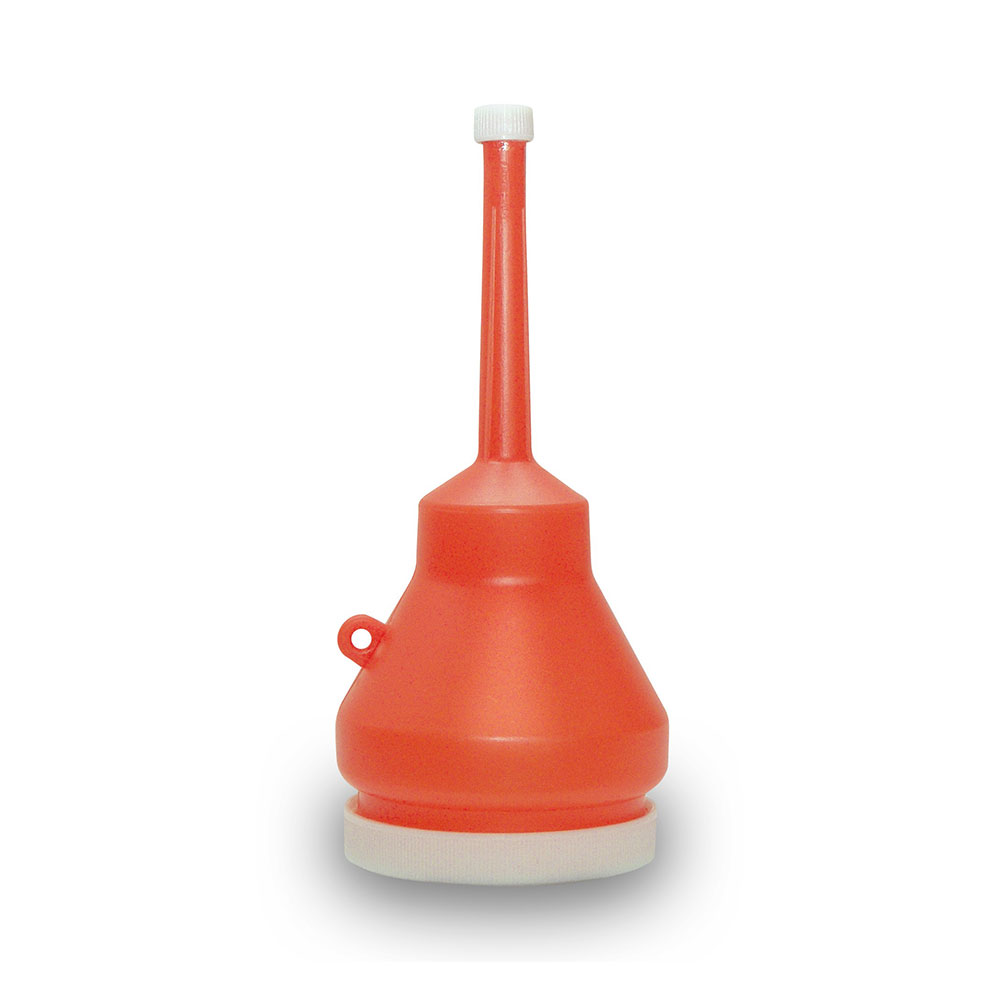 Orange 1 Pint Double Capped Funnel | U.S. Plastic Corp.