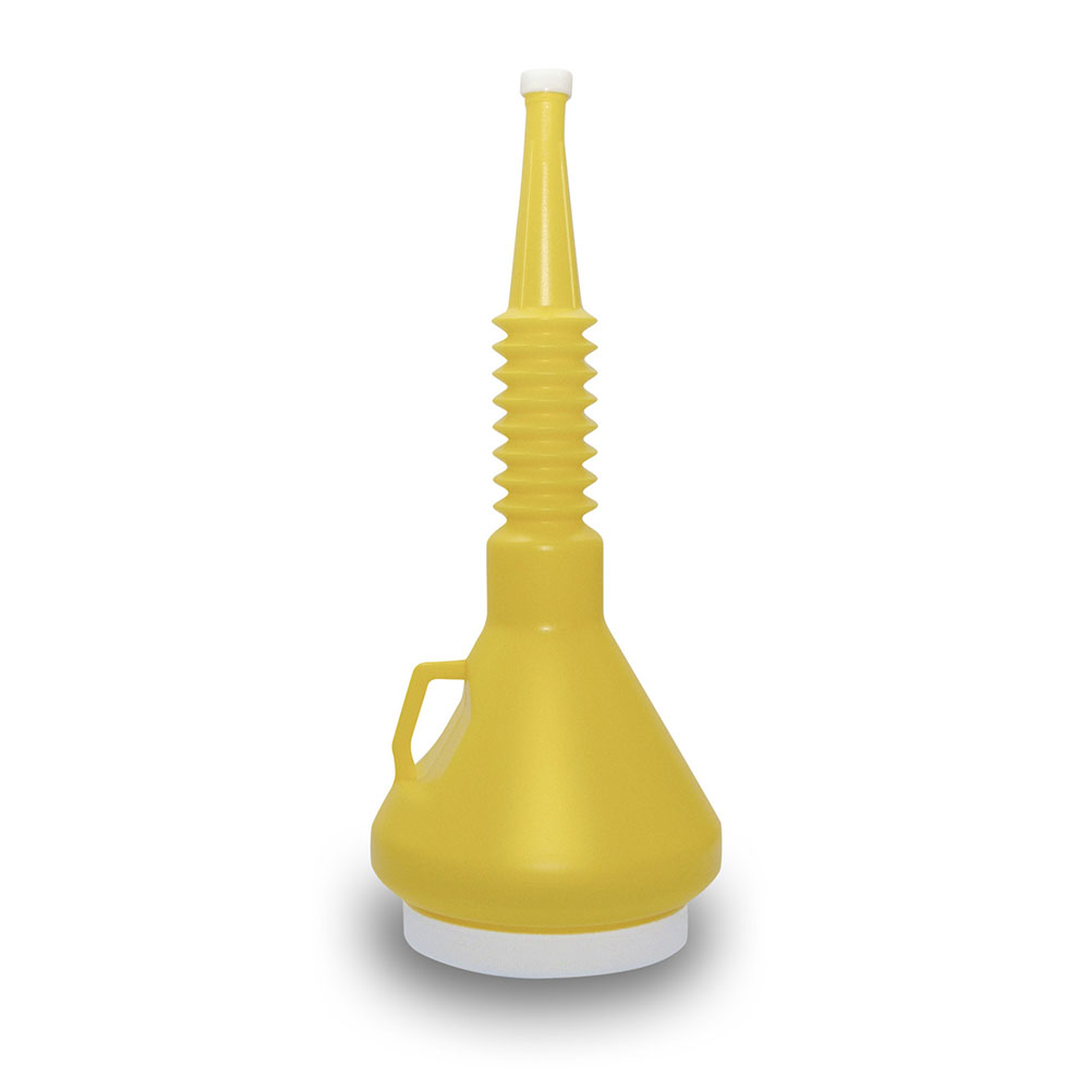 Yellow 1-1/2 Quart Double Capped Funnel | U.S. Plastic Corp.