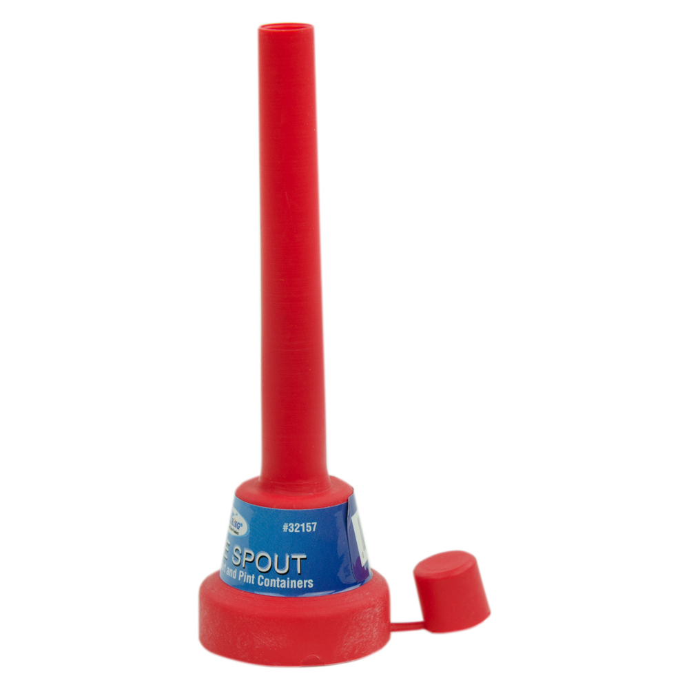 5" Red Flexible Spout Funnel with Cap | U.S. Plastic Corp.