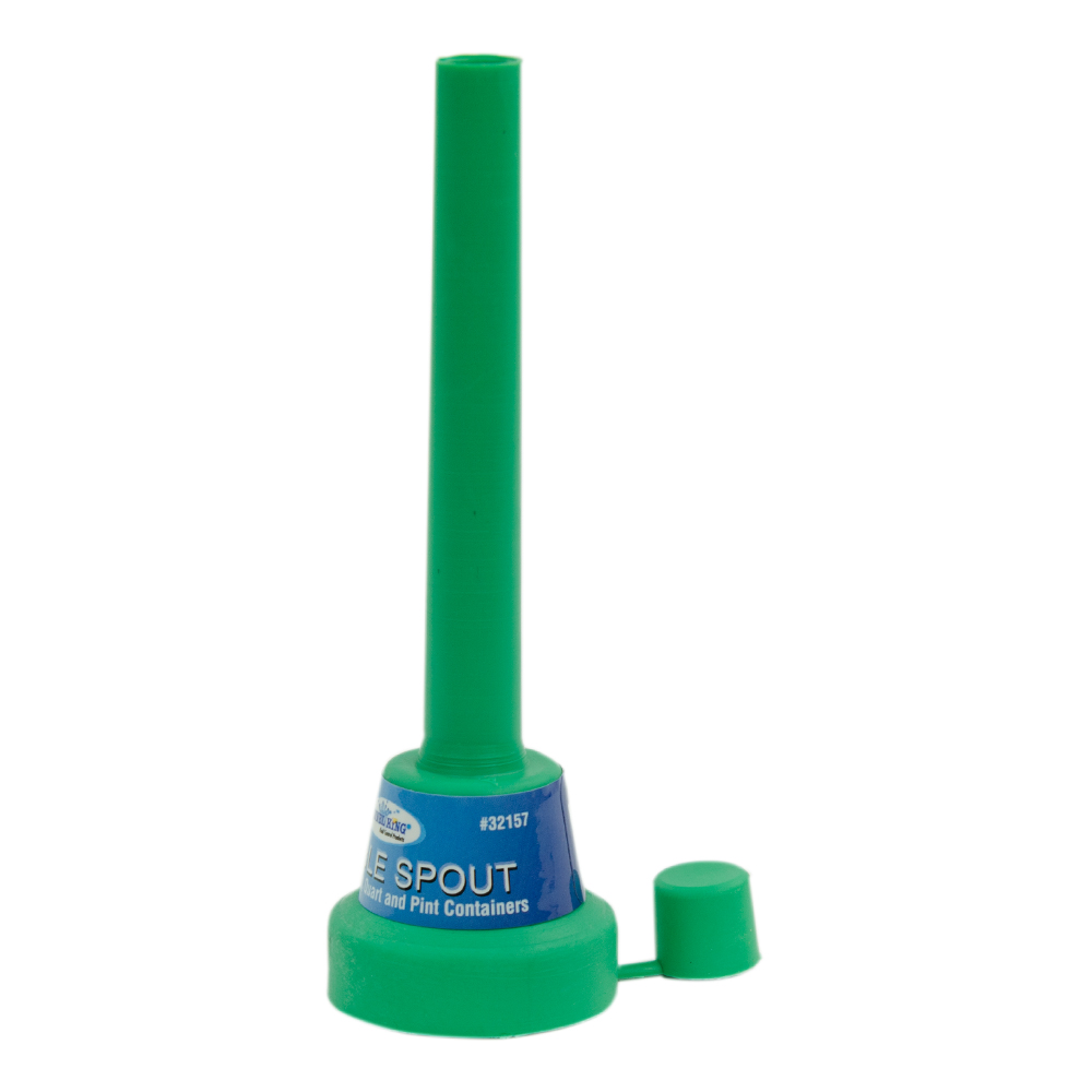 5" Green Flexible Spout Funnel with Cap | U.S. Plastic Corp.