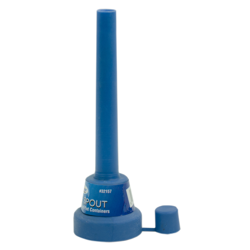 5" Blue Flexible Spout Funnel with Cap | U.S. Plastic Corp.
