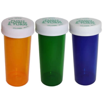Vials with Push & Turn CRC Caps | U.S. Plastic Corp.
