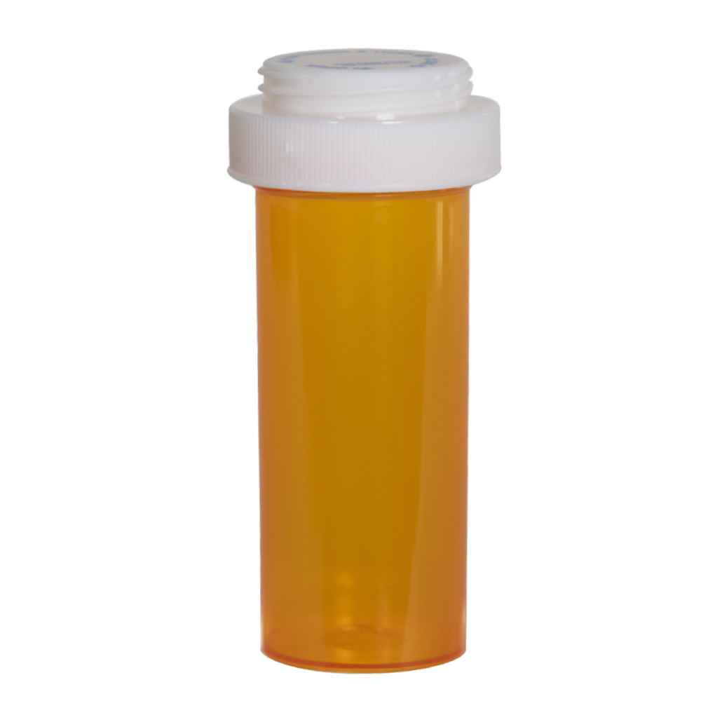 16 Dram Amber Vial with Reversible Cap | U.S. Plastic Corp.