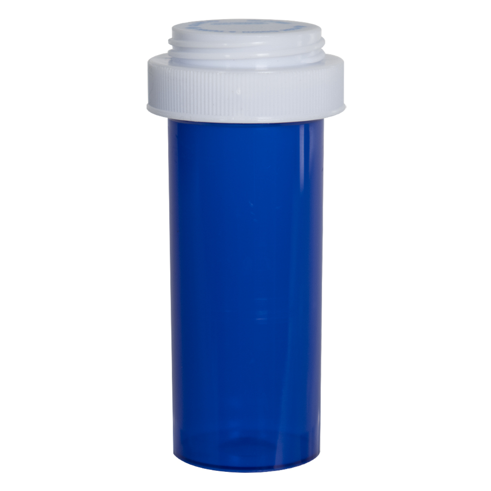 16 Dram Blue Vial with Reversible Cap | U.S. Plastic Corp.