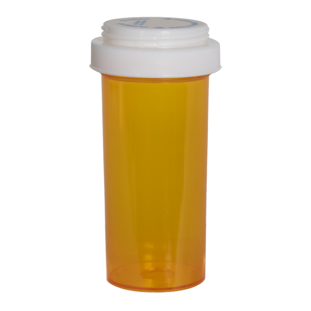 30 Dram Amber Vial with Reversible Cap | U.S. Plastic Corp.