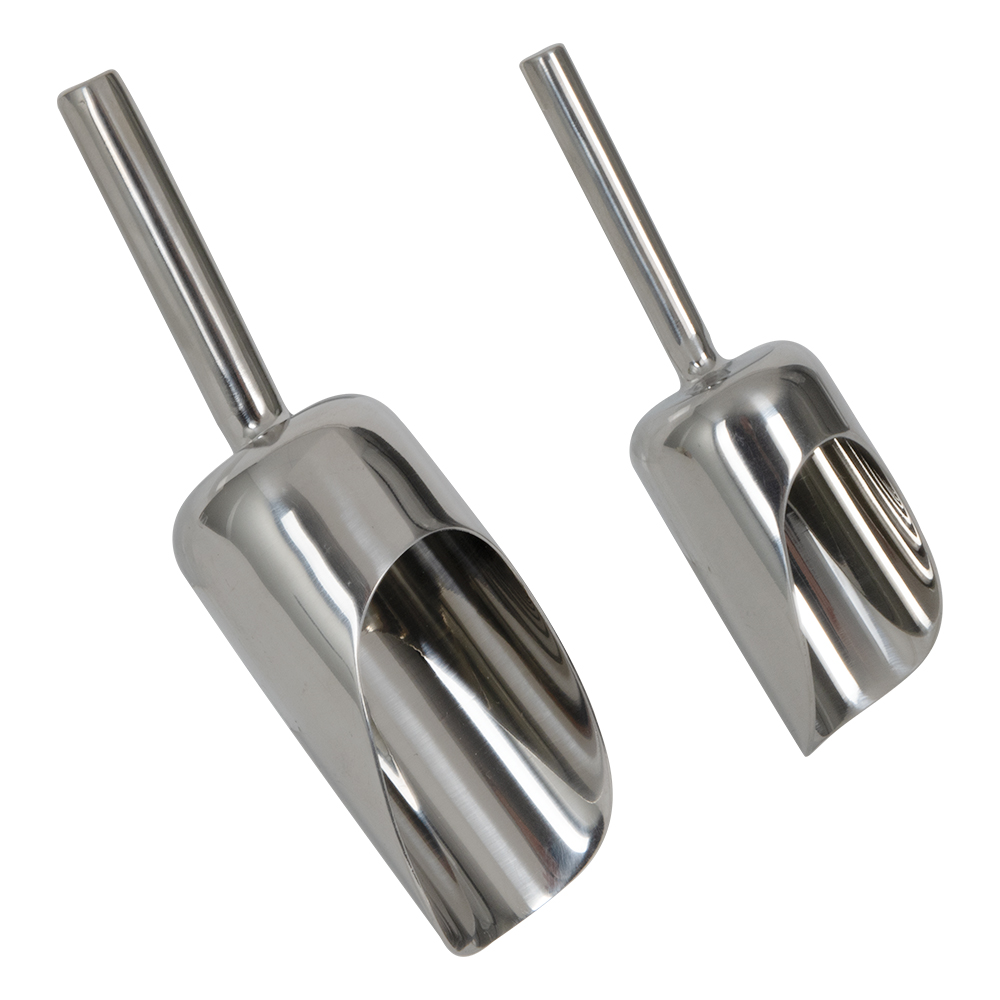 REUZ™ Stainless Steel Scoops with Rim | U.S. Plastic Corp.