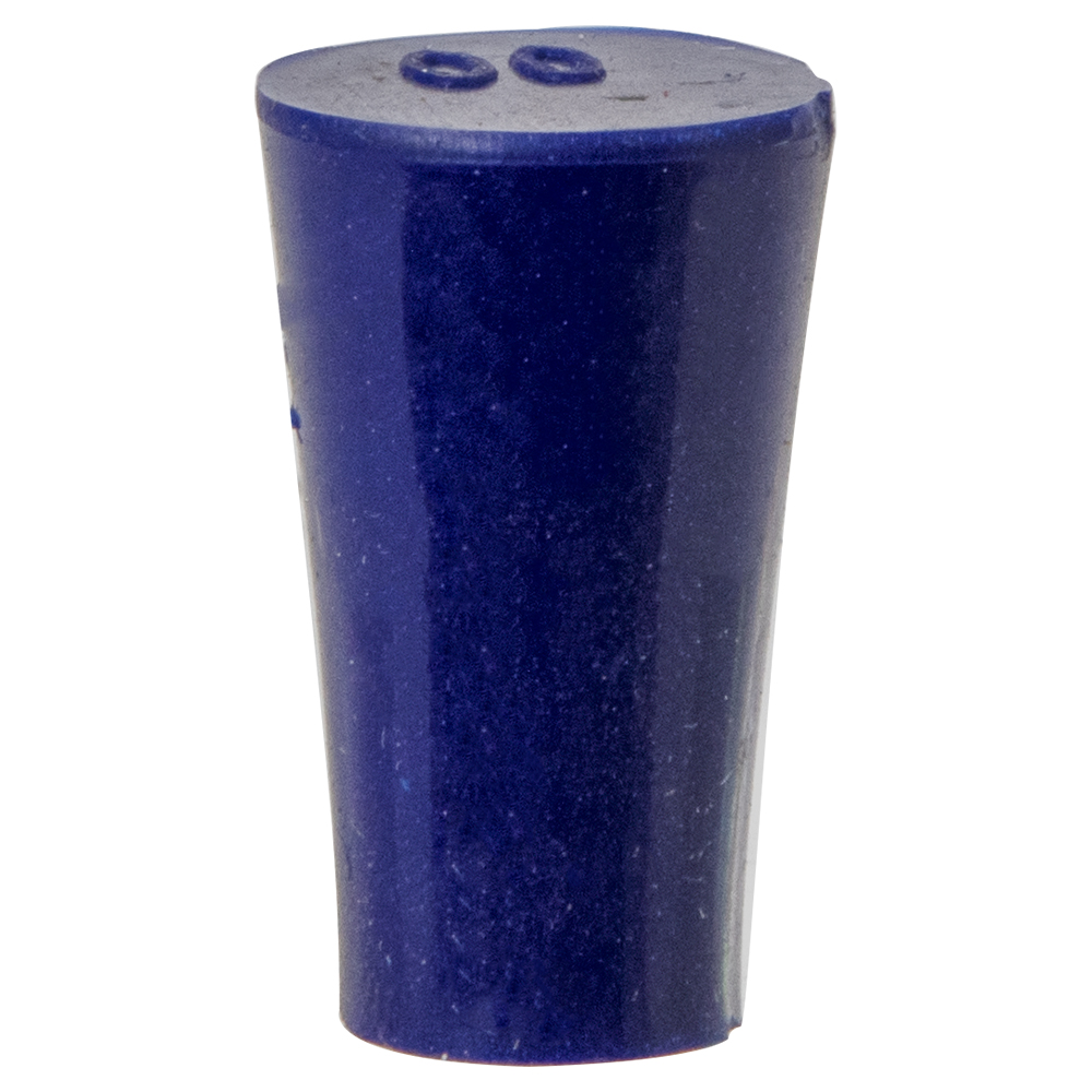 Size 00 Solid Blue Silicone Stopper - Package of 12 | U.S. Plastic Corp.