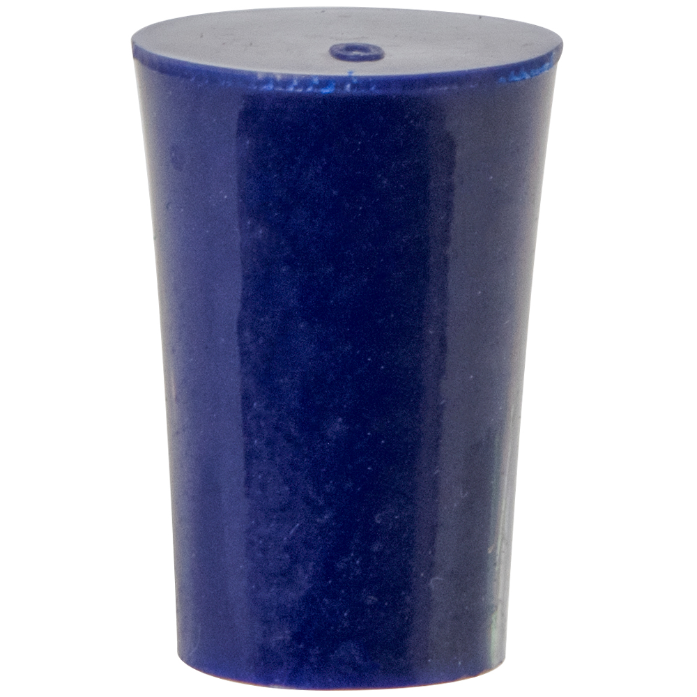 Size 0 Solid Blue Silicone Stopper - Package of 12 | U.S. Plastic Corp.