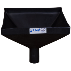 12" Square Natural Tamco® Funnel with 2" OD Spout | U.S. Plastic Corp.