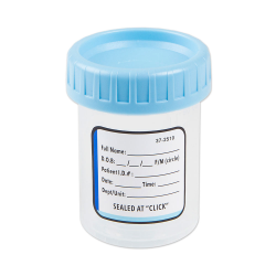 3 oz. Sterile Natural Polypropylene Specimen Cup with Blue HDPE Cap ...