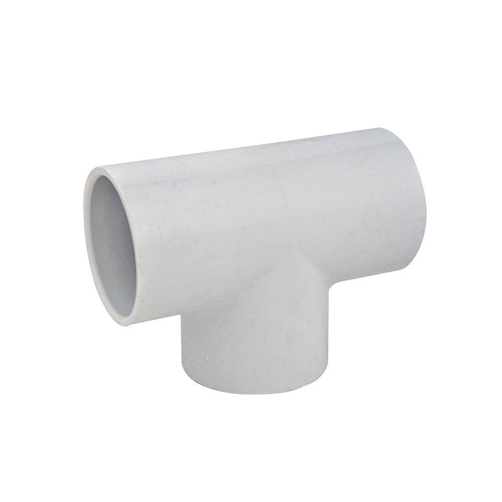 2" Schedule 40 White PVC Socket Tee | U.S. Plastic Corp.