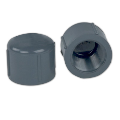 4" Schedule 80 Gray PVC Threaded Cap | U.S. Plastic Corp.