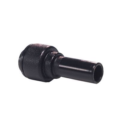 12mm Stem OD x 8mm Tube OD Black Acetal Metric Reducer | U.S. Plastic Corp.