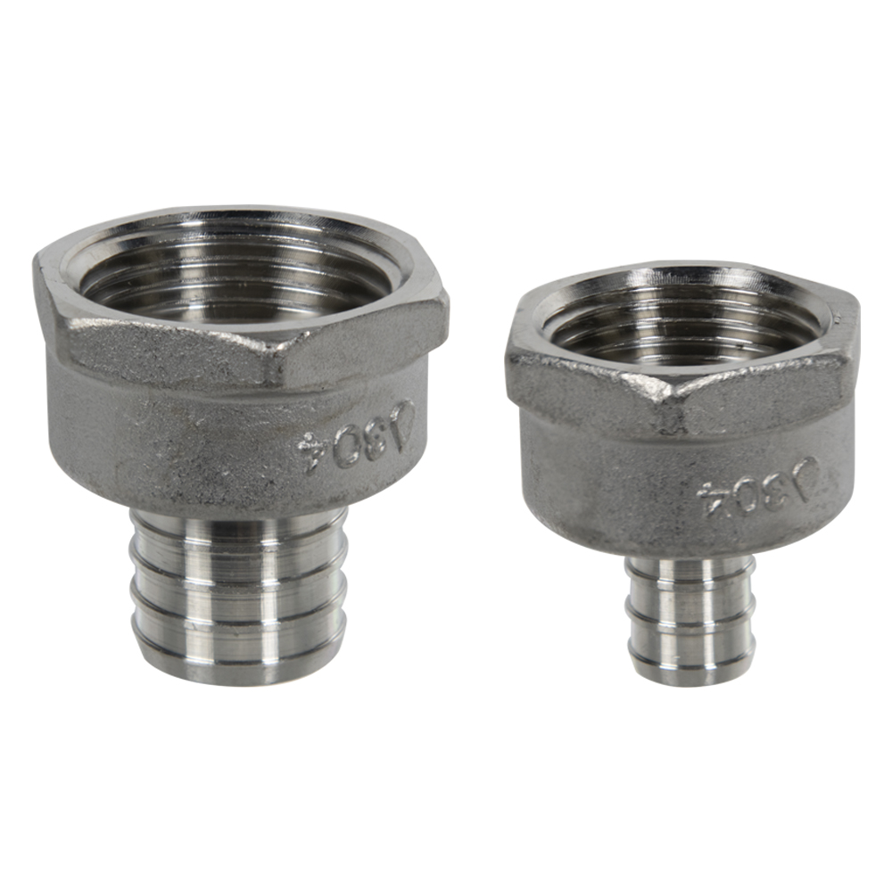 1/2" PEX x 3/4" FNPT Stainless Steel Female Adapter | U.S. Plastic Corp.