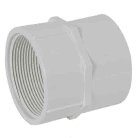 3" Schedule 40 White PVC Thread x Socket Female Adapter | U.S. Plastic ...