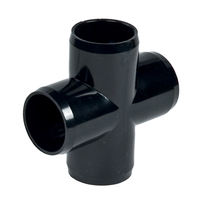 1-1/4" Black Cross | U.S. Plastic Corp.