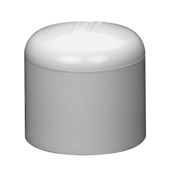 1" Schedule 40 White PVC Socket Cap | U.S. Plastic Corp.