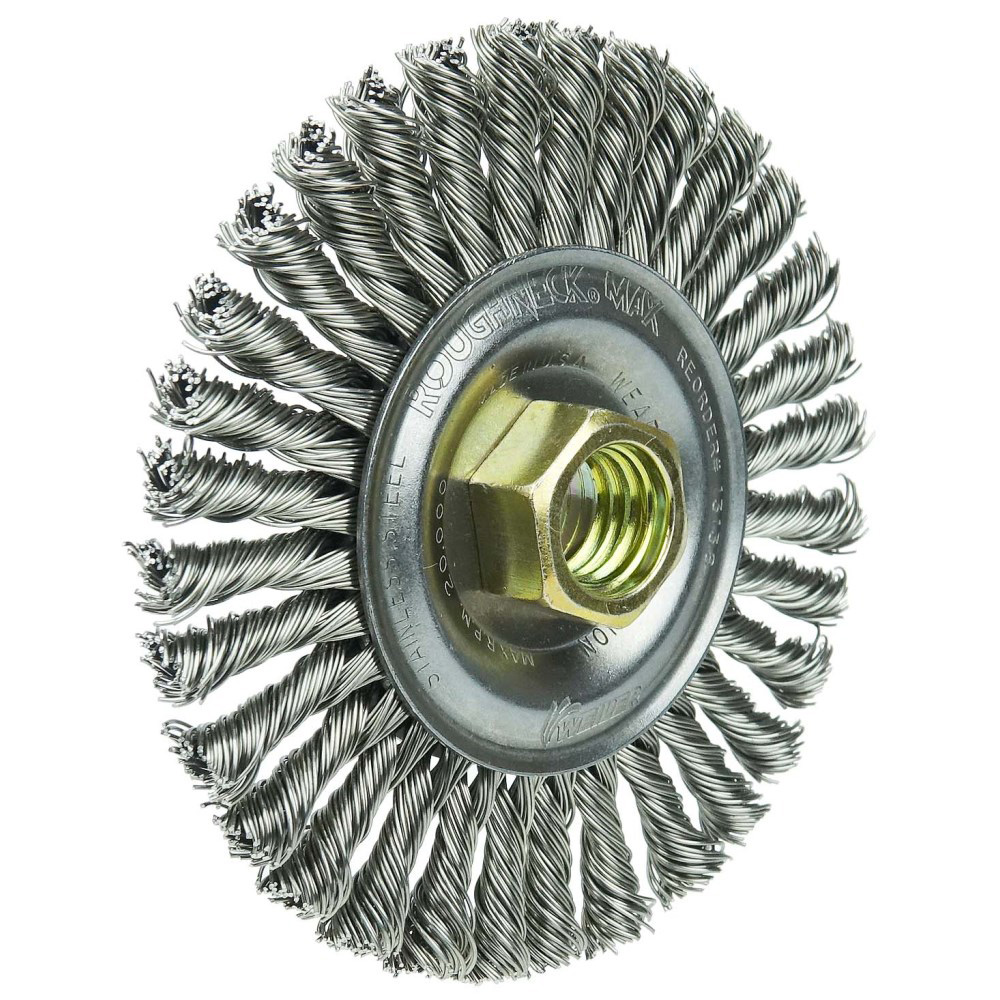 4" Dia. x 5/8"-11 Arbor Hole Roughneck® Max Stainless Steel Stringer ...