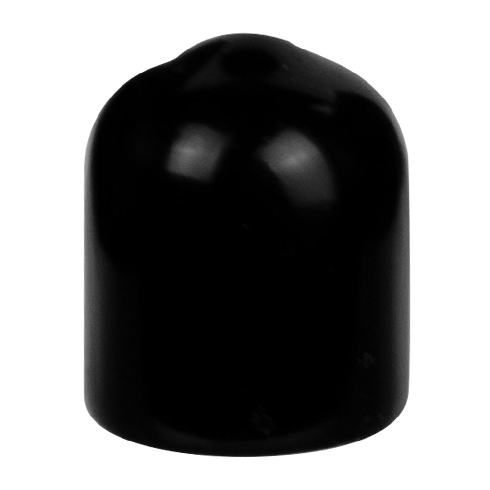 Black Vinyl Cap - 3/8" Cap ID x 1/2" Inside Length | U.S. Plastic Corp.