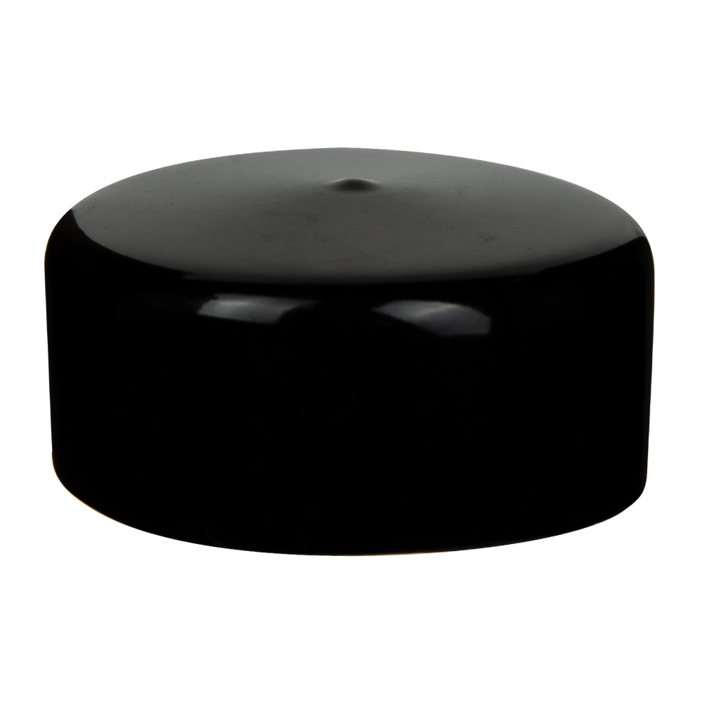 Black Vinyl Cap - 3-1/4" Cap ID x 1-1/8" Inside Length | U.S. Plastic Corp.